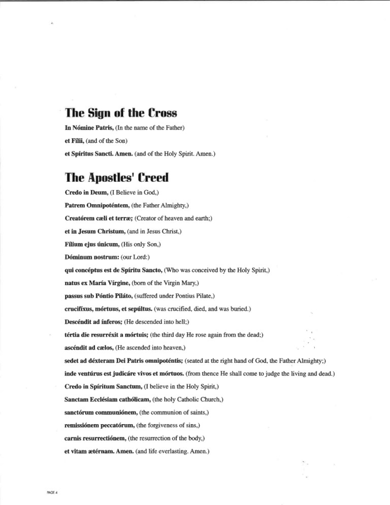 Sign of the Cross - Apostles Creed - The 5 Truths